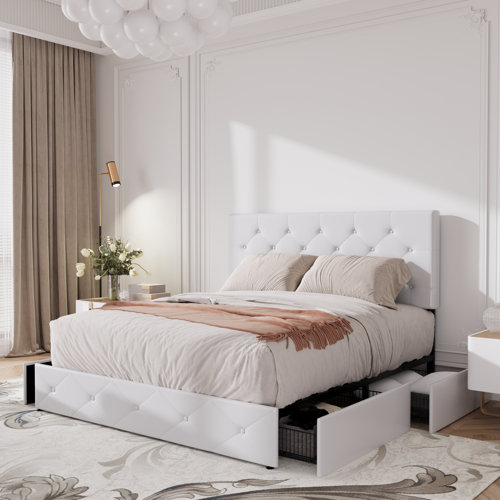 Mercury Row® Silvester Upholstered Platform Storage Bed And Reviews Wayfair